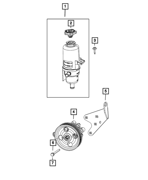 Power Steering Pump and Reservoir for 2019 Ram 2500 | Mopar eStore