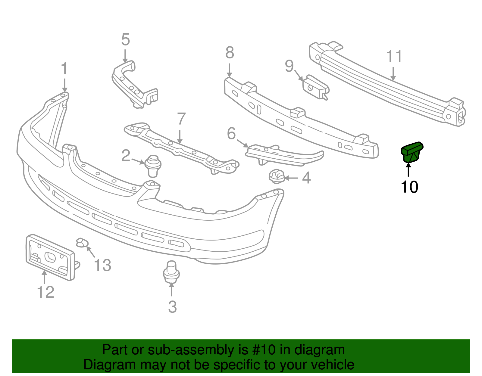 90666-SA7-003ZW - Bumper Cover Clip | Genuine Honda Parts