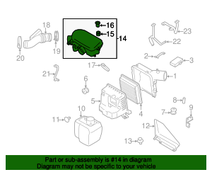 2008-2011 Subaru Impreza Forester Chamber Air Intake Case 2.5L w/o ...