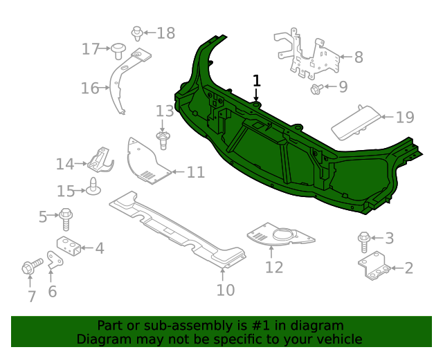 LR161931 - Radiator Support 2021-2022 Land Rover Range Rover Sport ...