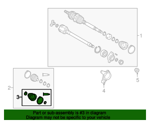 2017-2024 Toyota Inner Boot 04437-08120 | Toyota Parts Center