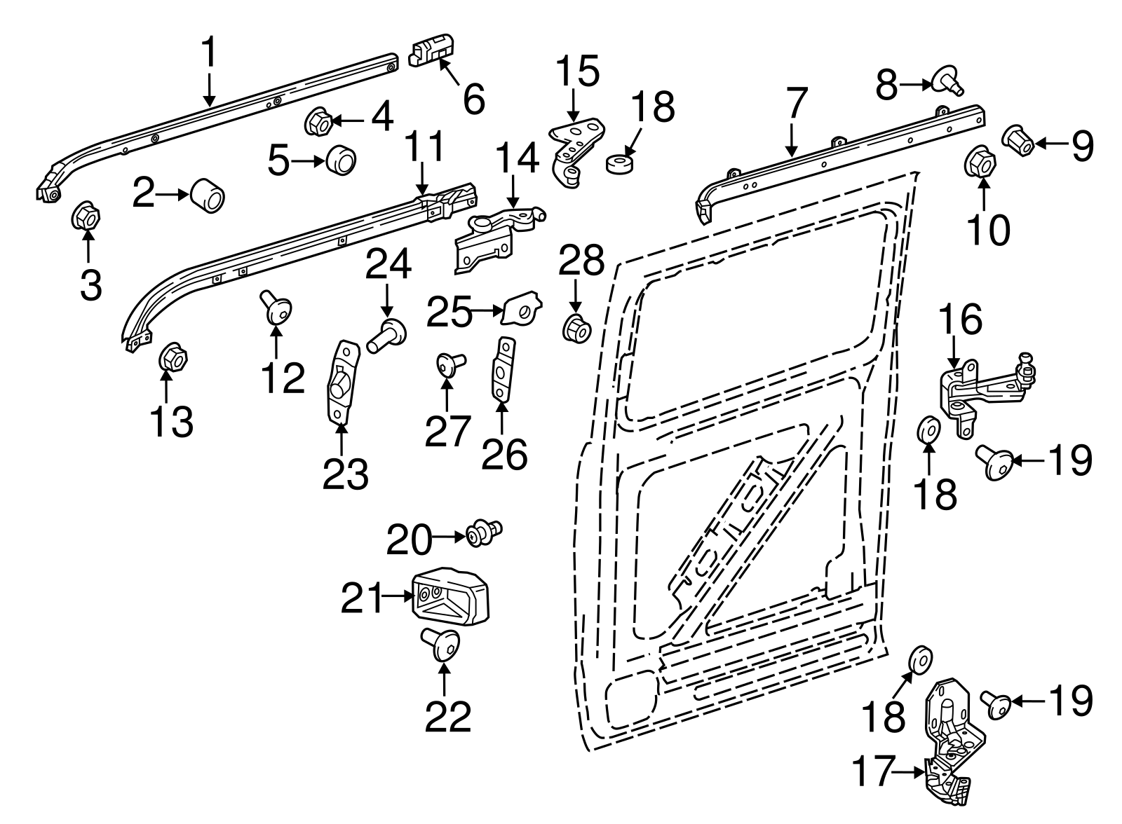 447-766-04-37 - Center Rail 2017-2020 Mercedes-Benz Metris | Mercedes ...