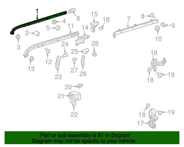 447-766-00-37 - Upper Rail 2017-2023 Mercedes-Benz Metris | Mercedes ...