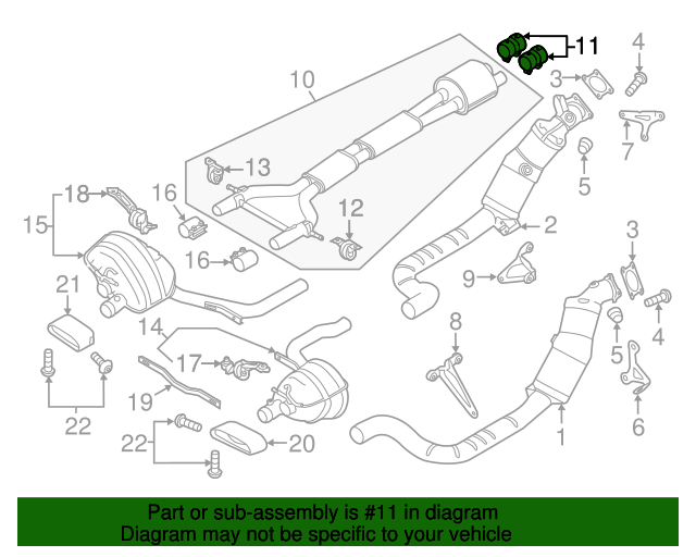 2003-2016 Porsche Muffler & Pipe Clamp 955-111-220-12 | Sunset Porsche ...