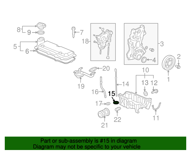 11203-PWA-003 - Engine Oil Pan Gasket 2008-2022 Honda | Honda Parts Online