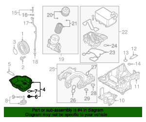 2013-2016 Volkswagen Touareg Oil Pan 059-103-602-AB | QuirkParts