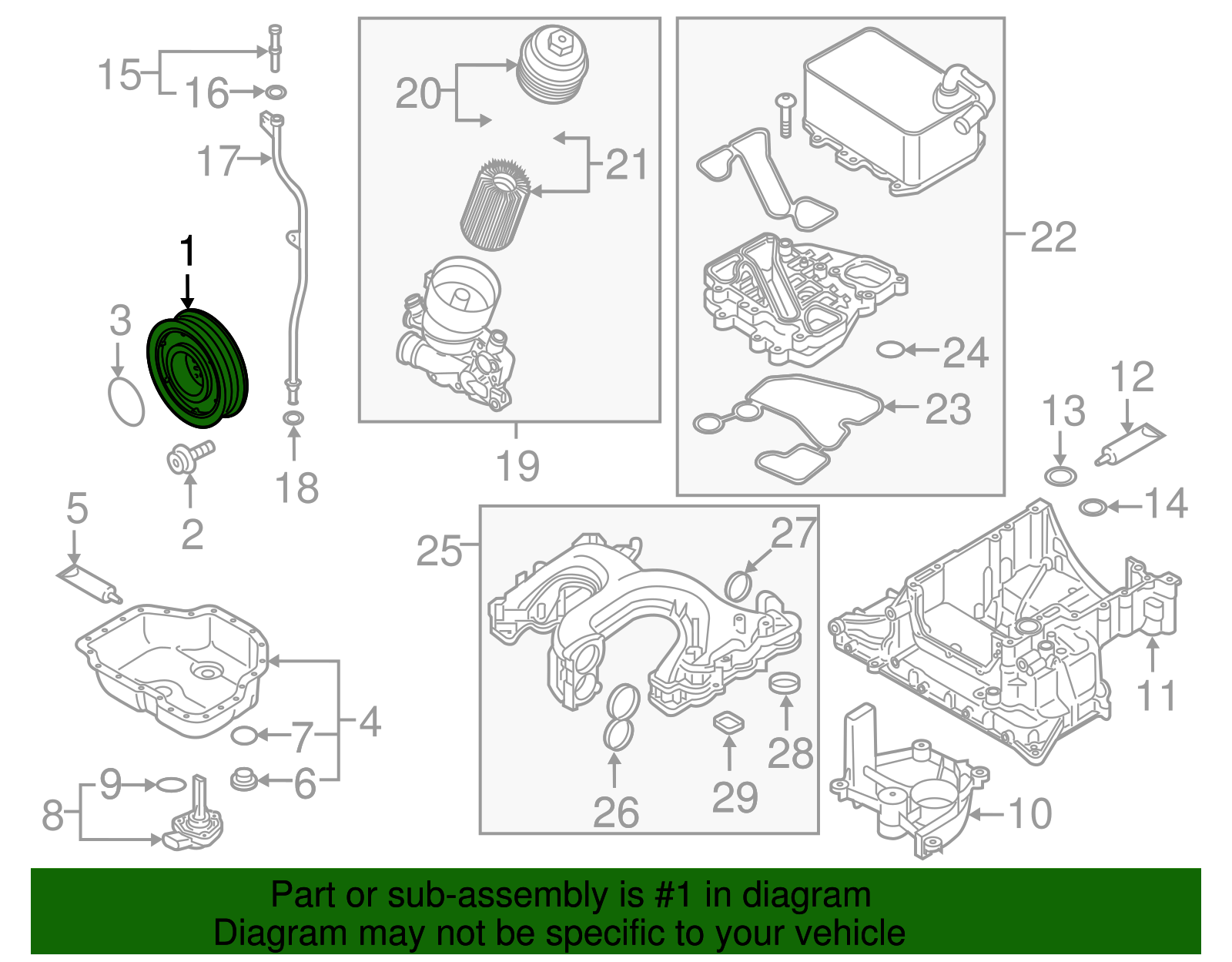 2013-2016 Volkswagen Touareg Vibration Damper 059-105-251-EH | QuirkParts