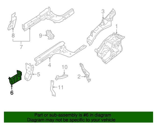 G5115-3SHMA - Rail Extension 2013-2019 Nissan Sentra | Nissan Parts ...