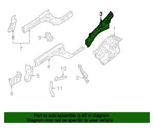 F4180-3SHMA - Upper Rail 2013-2019 Nissan Sentra | Nissan Parts ...