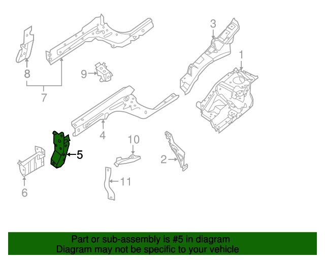 2016-2019 Nissan Sentra Front Bracket - Driver's Side (LH) G51F1-4ATMA ...