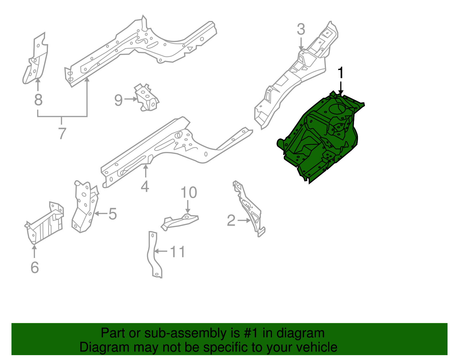 2017-2019 Nissan Sentra Apron Panel F4120-4FUMA | Nissan Parts Plus