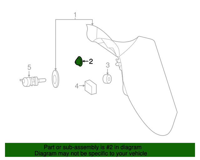 000-998-17-42 - Tail Light Grommet 2015-2023 Mercedes-Benz | Mercedes ...