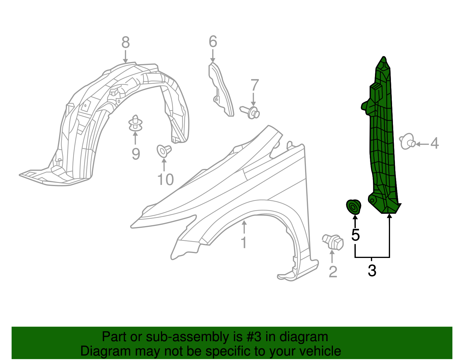 74105-TR3-A10 - Rear Shield 2013-2015 Honda Civic | Honda Parts Online