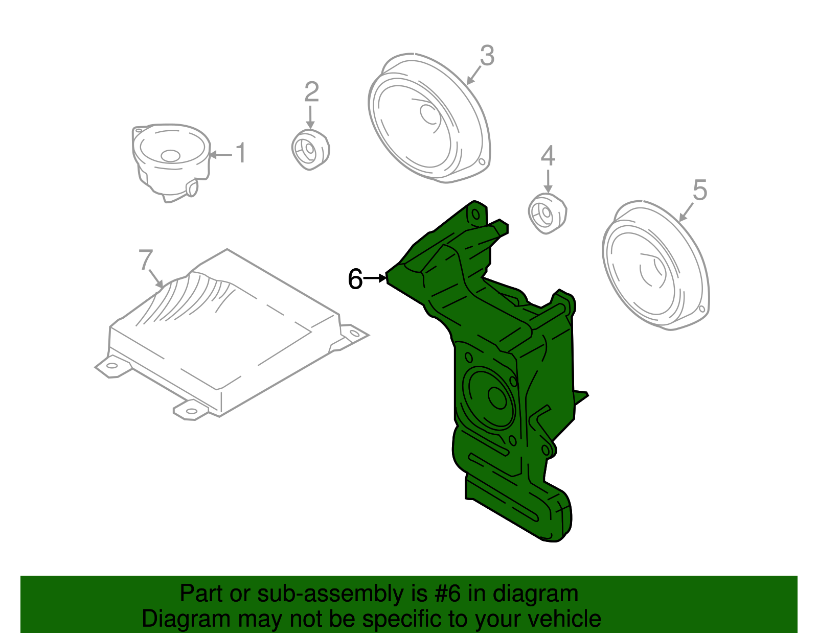 2018-2022 Ford EcoSport Speaker GN1Z-18808-E | OEM Parts Online