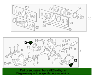 2011-2019 Infiniti Axle Seal 38342-1LB0A | INFINITI Parts & Accessories ...