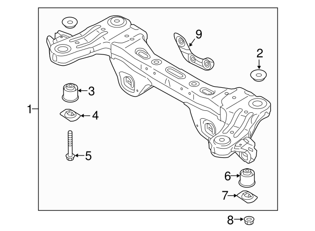 55281-A9000 - Suspension Cross-Member Lock Nut 2015-2024 Kia | Kia ...