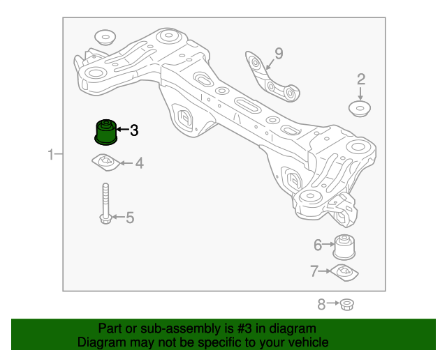 55456-A9000 - Cross-Member Bushing 2015-2021 Kia Sedona | Kia.Parts Store