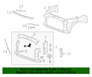2019-2023 GM Driver Side Radiator Support Bracket 84482353 ...