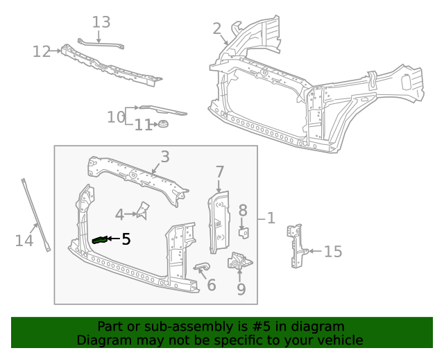 2019-2023 GM Radiator Support Bracket 84214084 | GMPartsDirect.com