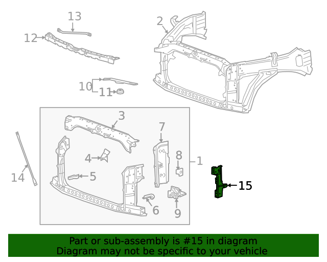 2019-2023 GMC Sierra 1500 Driver Side Headlamp Bracket 84464088 ...