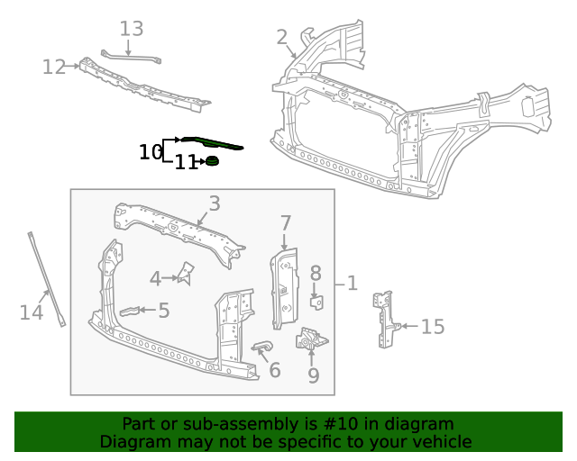 2019-2020 GM Cross Bar - Driver's Side (LH) 84398048 | TascaParts.com