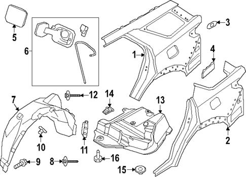 Quarter Panel & Components for 2021 Lincoln Aviator | Lincoln Parts Outlet