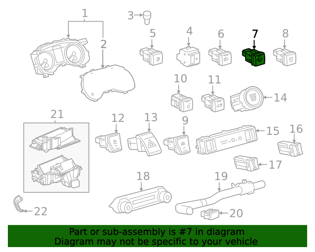 2019-2022 Toyota Wiper Switch 84652-0R120 | Toyota San Diego Parts