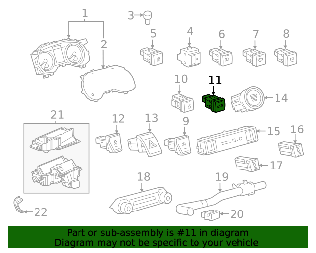 84966-0R010 - Switch 2019-2021 Toyota | Longo Toyota Parts