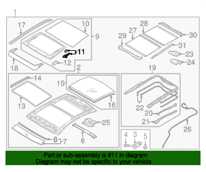 81635-B1000 - Sunroof Lifter 2015-2017 Hyundai | AutoNation Parts