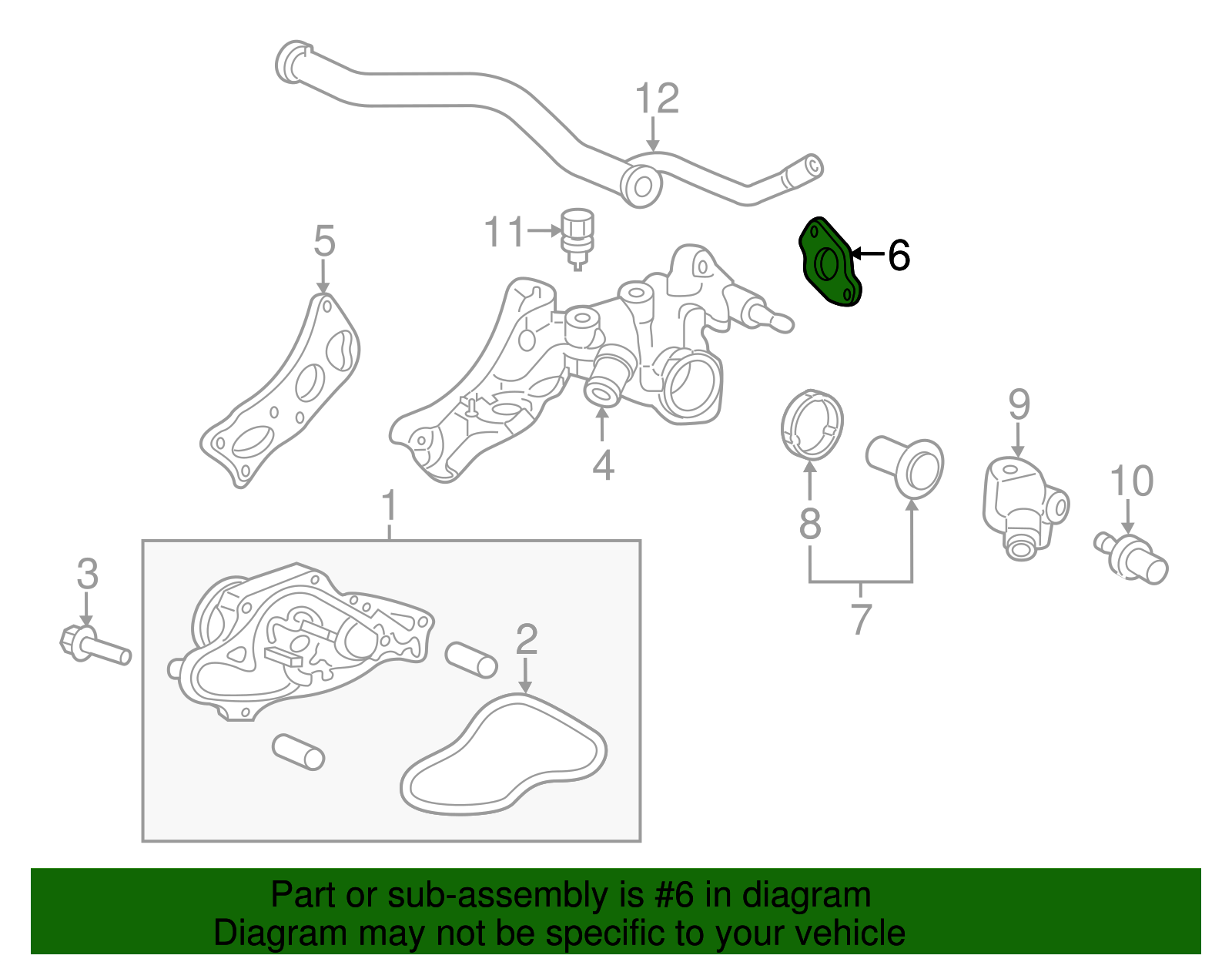 19412-P8A-A02 - 1998-2025 Honda - Gasket Rear Water Passage (Nippon ...