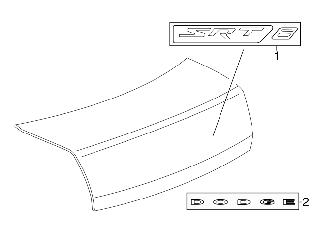 2005-2014 Mopar Nameplate 5029893AB | TascaParts.com