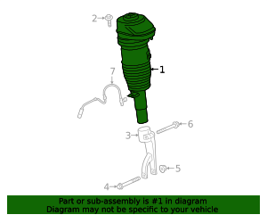 37-10-6-869-035 - Air spring strut, front left 2019-2024 BMW X7 ...