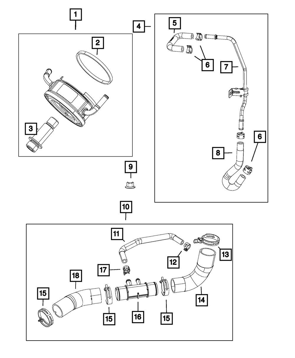 2022-2023 Jeep Wagoneer Radiator Outlet Hose 68425455AA | Miracle Mopar