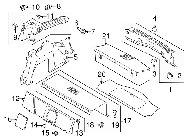 2012-2018 Ford Focus Package Tray Trim CV6Z-10A687-AA | Village Ford