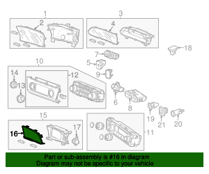 78269-TR0-A03 - Lens Assembly - 2013-2015 Honda Civic | Honda Factory Parts