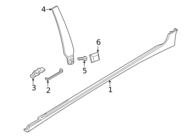 2019-2024 Audi Rocker Molding Bracket 4K8-853-922 | Audi USA Parts