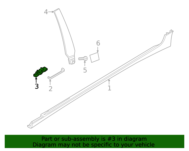 2019-2024 Audi Rocker Molding Bracket 4K8-853-922 | Audi USA Parts