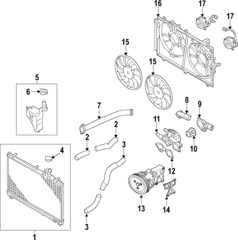 Radiator & Components for 2017 Mitsubishi Outlander | MitsubishiParts.com