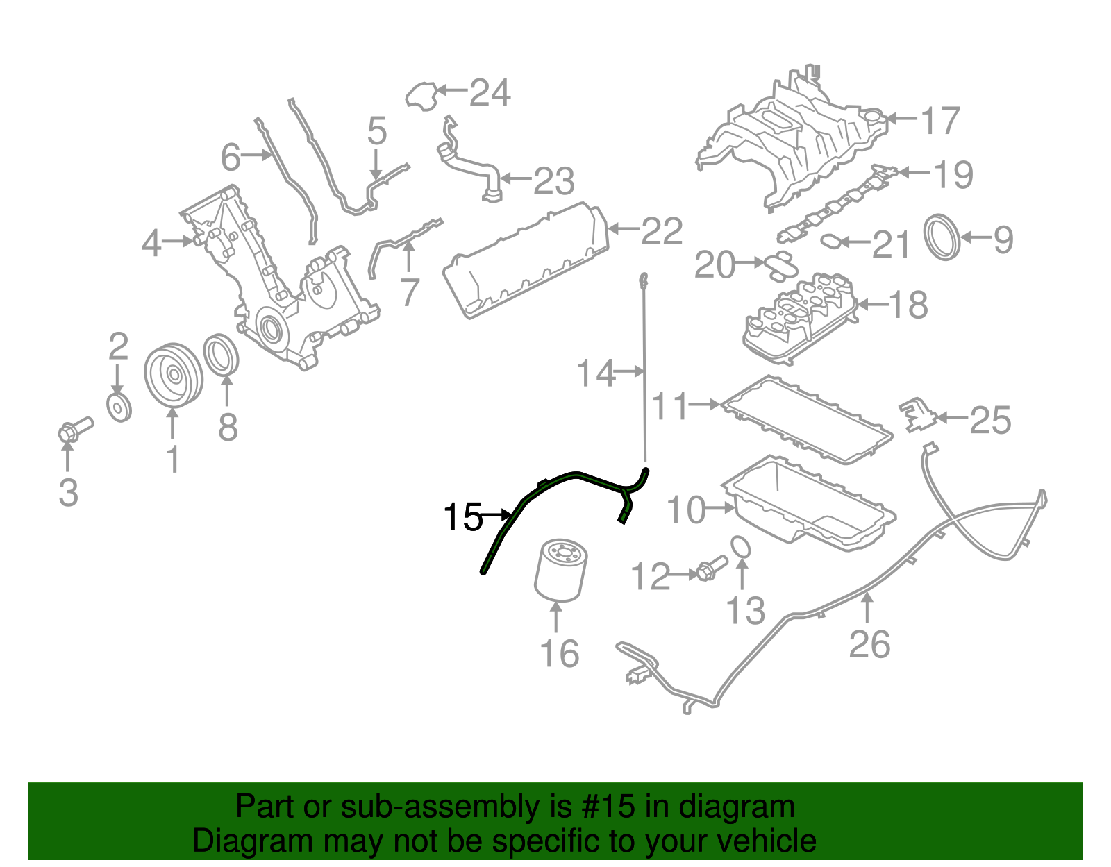 2005-2019 Ford Tube Assembly 5C3Z-6754-DA | Ford OEM Parts Outlet