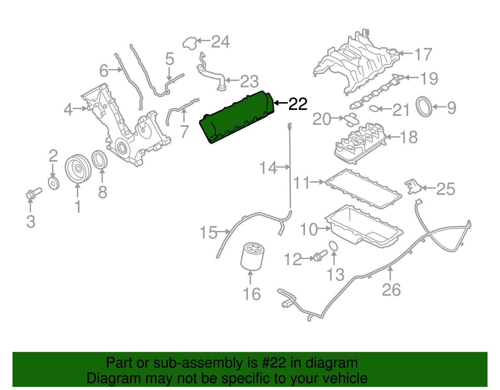 DC2Z-6582-C - Valve Cover 2008-2019 Ford E-350 Super Duty | Big 3 Auto ...