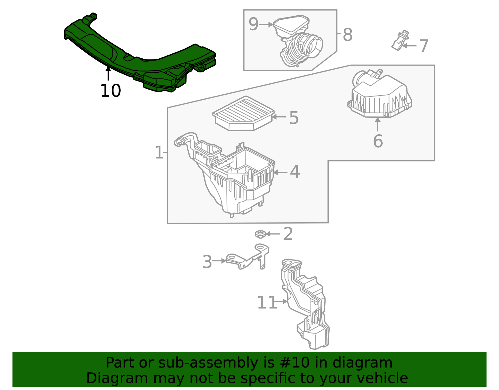 2021 Nissan Rogue Air Inlet Duct 16554-6RA0C | Sullivan Brothers Nissan