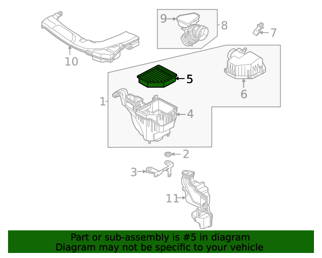 16546-6RA0A - Air Filter 2021 Nissan Rogue | Nissan Parts & Accessories ...