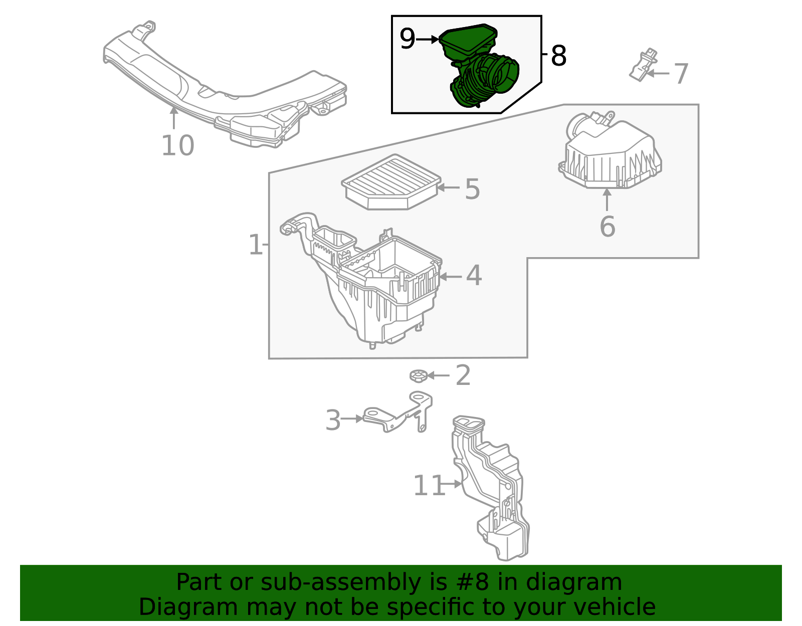 2021 Nissan Rogue Intake Duct 16576-6RA0A | Ziegler Nissan of Orland Park