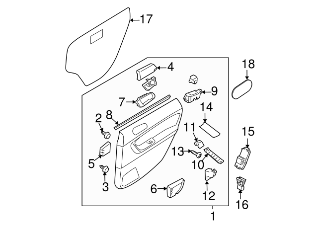 909130077 - Door Trim Panel Upper Retainer 2002-2019 Subaru | Subaru ...