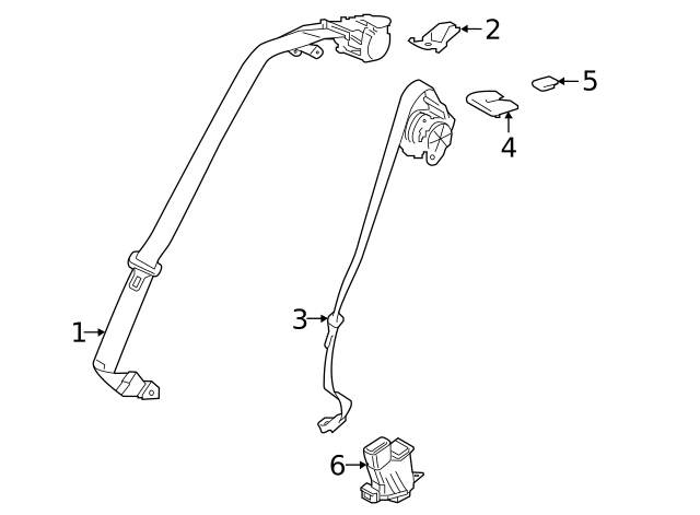2019-2021 Toyota Belt & Retractor 73360-0R100-C0 | OEM Parts Online