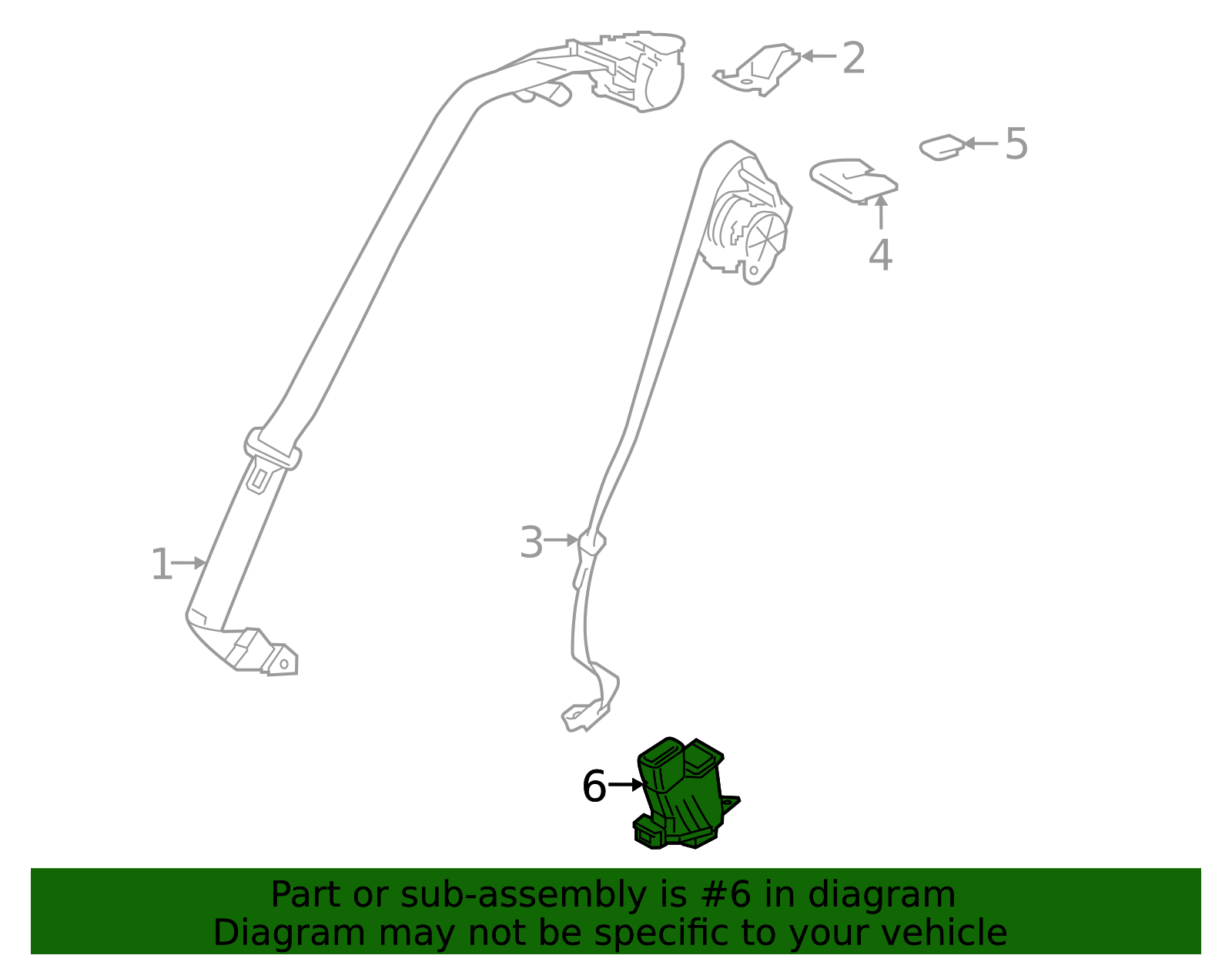 2019-2024 Toyota Inner Buckle 73480-42080-C0 | Toyota Parts Center