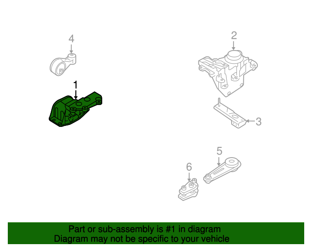 2007-2015 Nissan Engine Mount 11210-ET80A | AutoNationParts.com