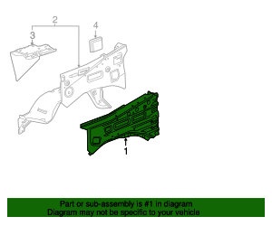 2015-2022 GM Driver Side Front Engine Compartment Upper Rail 23229849 ...
