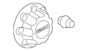 Genuine OEM GM Part - Front and Rear Wheel Trim Cap 2017-2019 GMC ...