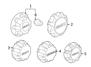 2015-2019 GM Front and Rear Wheel Trim Cap 22909149 GM | GMPartsDirect.com